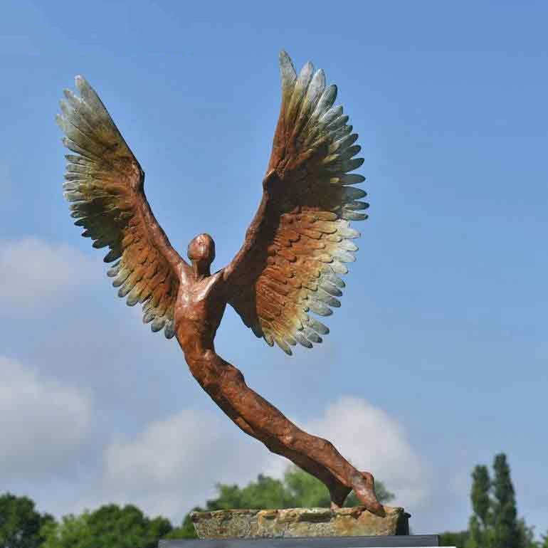 Ancient Greek Icarus Statue Art Winged Man - salestatue