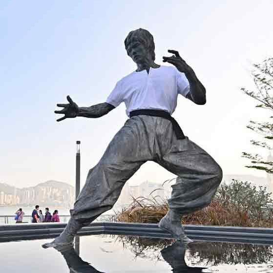 Bronze Bruce Lee Statue Hong Kong Sculpture - salestatue