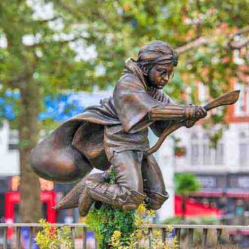 Bronze Garden Harry Potter Statue Hogwarts Sculpture