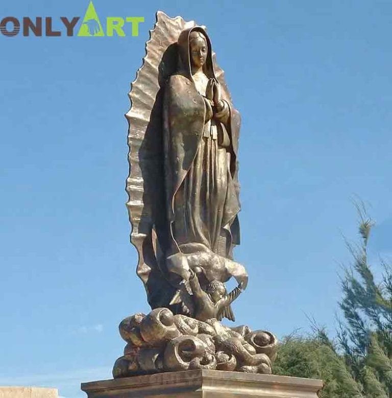 Bronze Our Lady of Guadalupe Garden Statue - salestatue