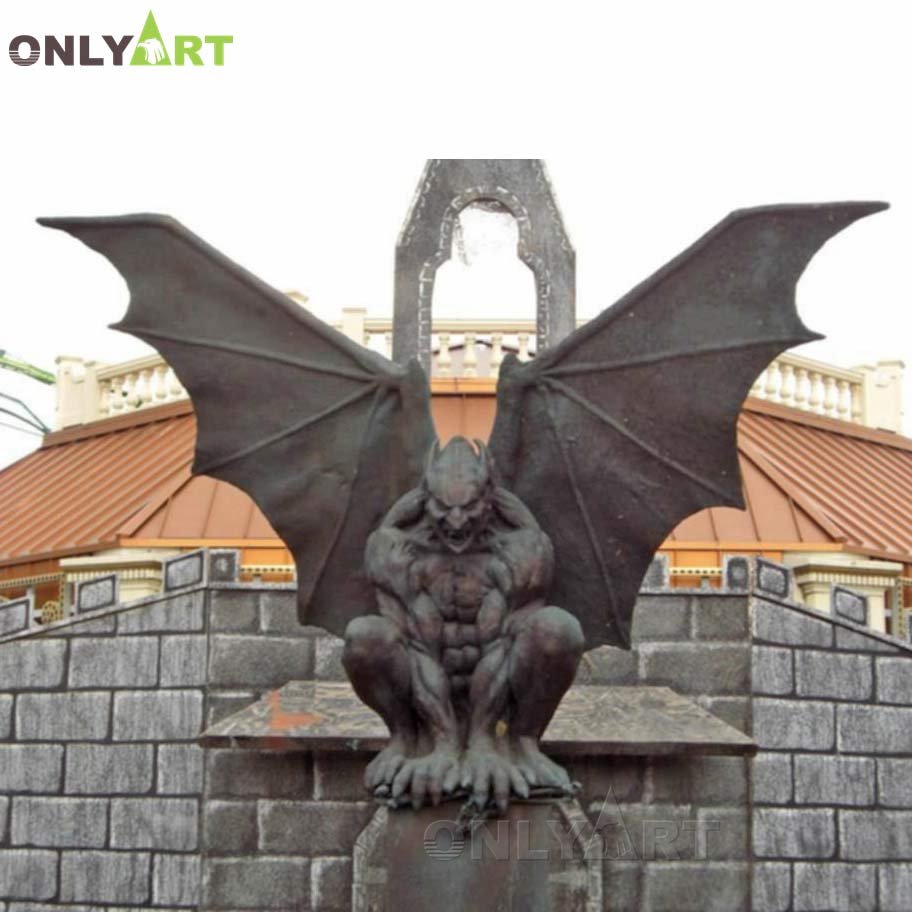 Custom Garden Park Bronze Gargoyle Sculptures For Sale