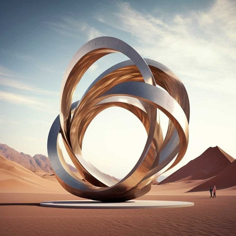 Custom City Design Abstract Art Ring Sculpture - salestatue