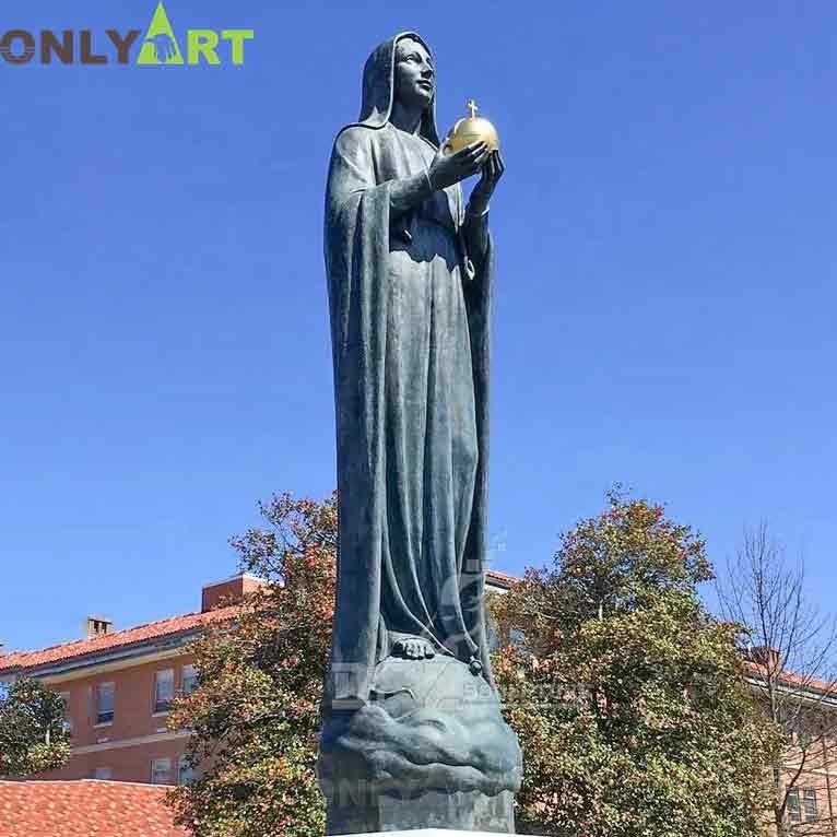 Features Bronze Virgin Mary Statue Outdoor For Sale