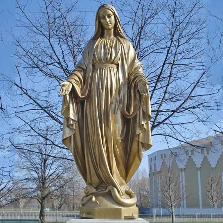 Outdoor Blessed Virgin Mary Statue Bronze Sculpture