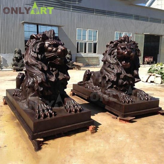 Famous Life Size Lion Front Door Statues - salestatue