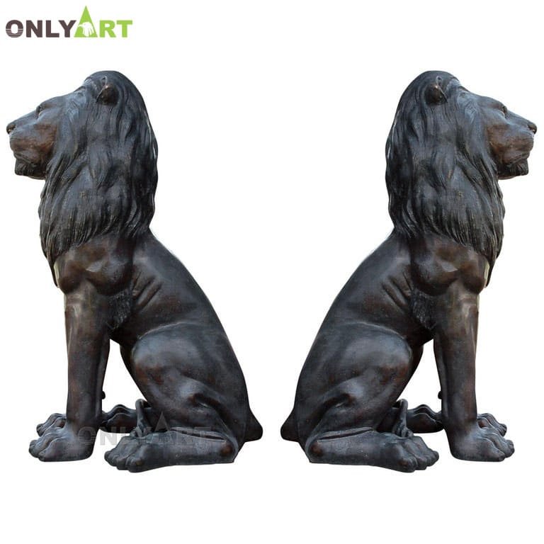 Hand Craft Art Outdoor Lion Statue Pair - salestatue