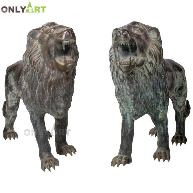 Large Proud Chinese Lion Outdoor Statue - salestatue