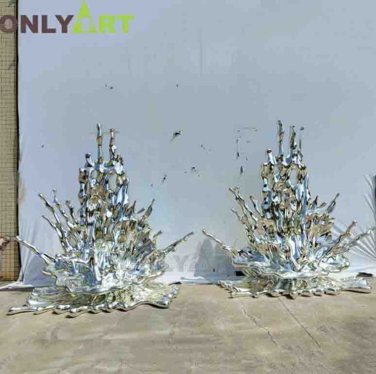Outdoor Metal Water Splash Sculpture - salestatue