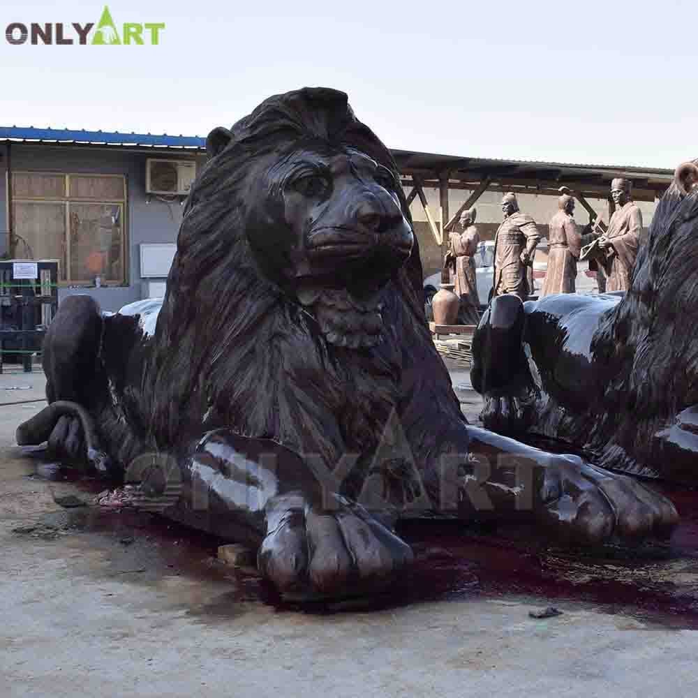 Zoo Entrance Greater Bronze Lion Statue - salestatue