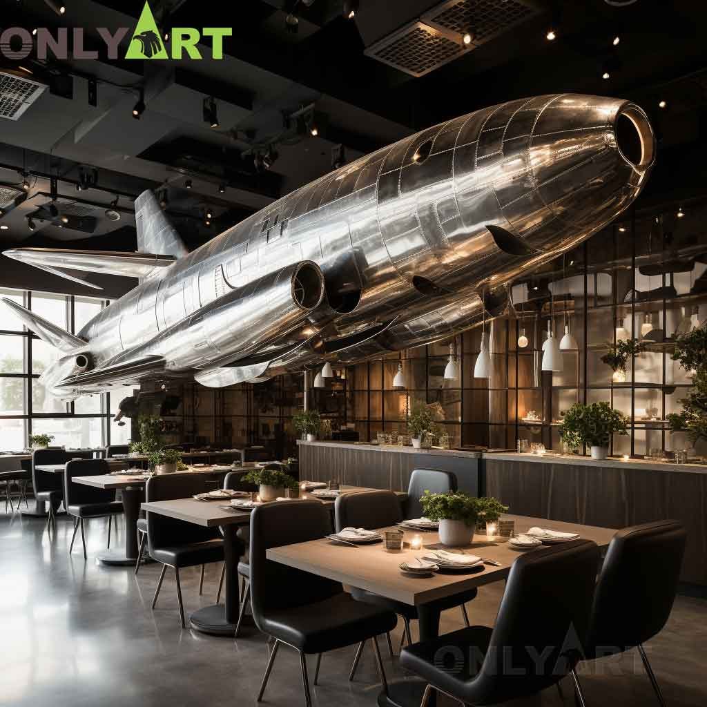 Custom Project Large Metal Airplane Sculpture - salestatue