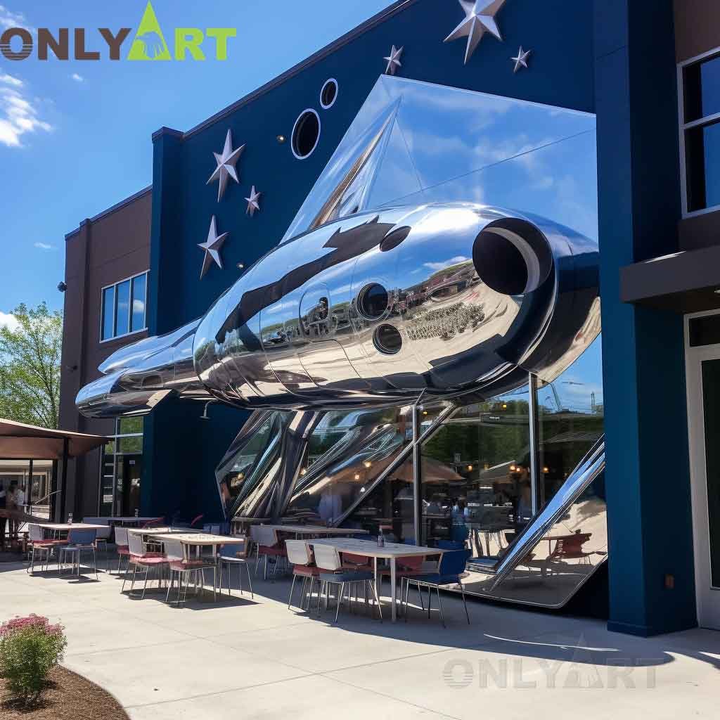 Large Metal Airplane Sculpture Art Statue - salestatue