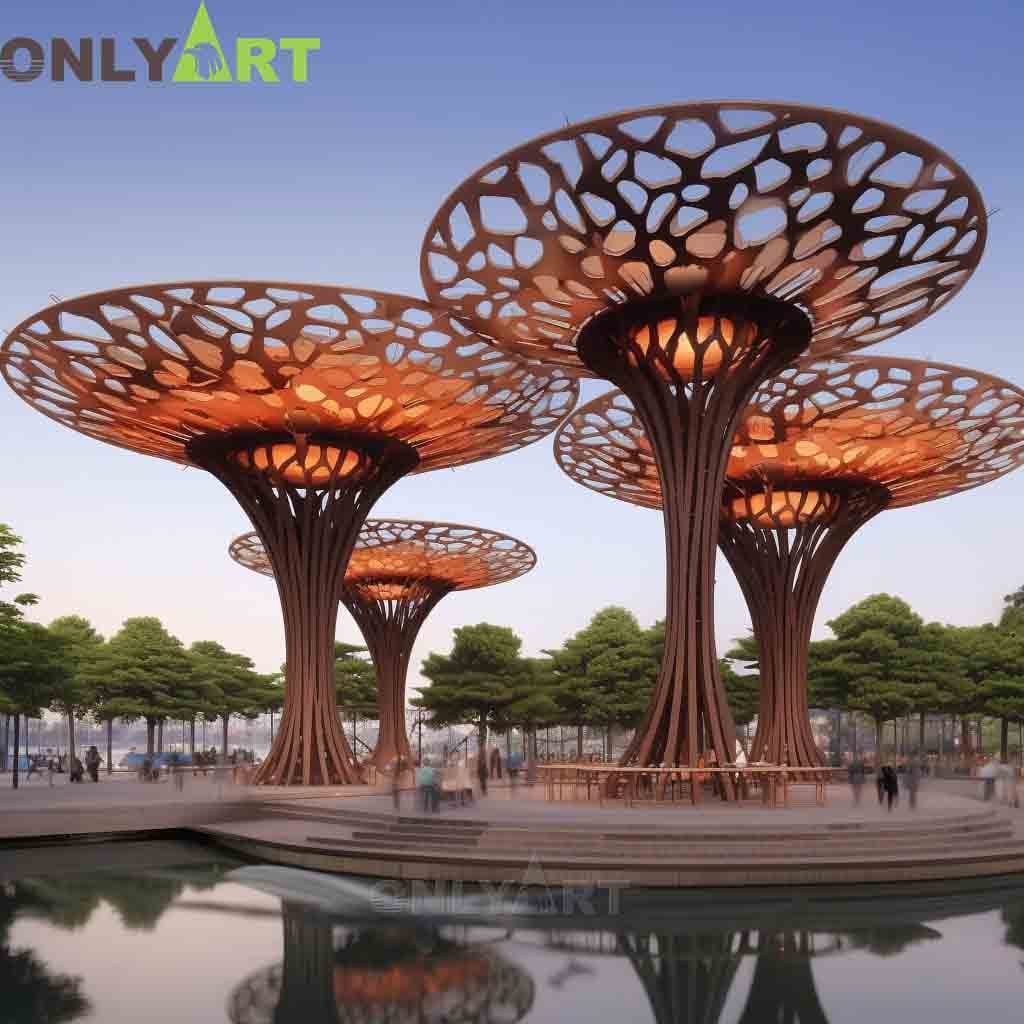 Outdoor Metal Tree Sculpture For Sale - salestatue