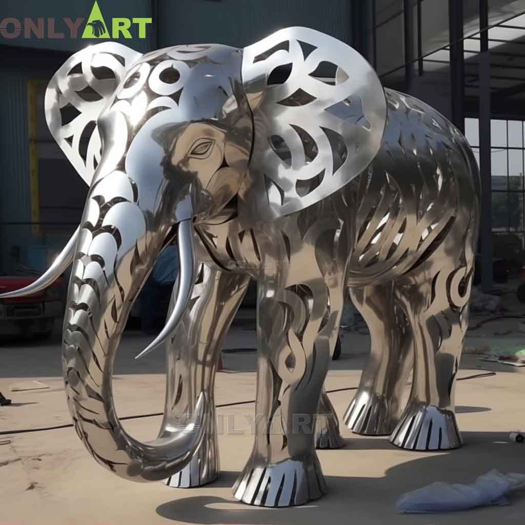Elephant Metal Sculpture Outdoor Project - salestatue