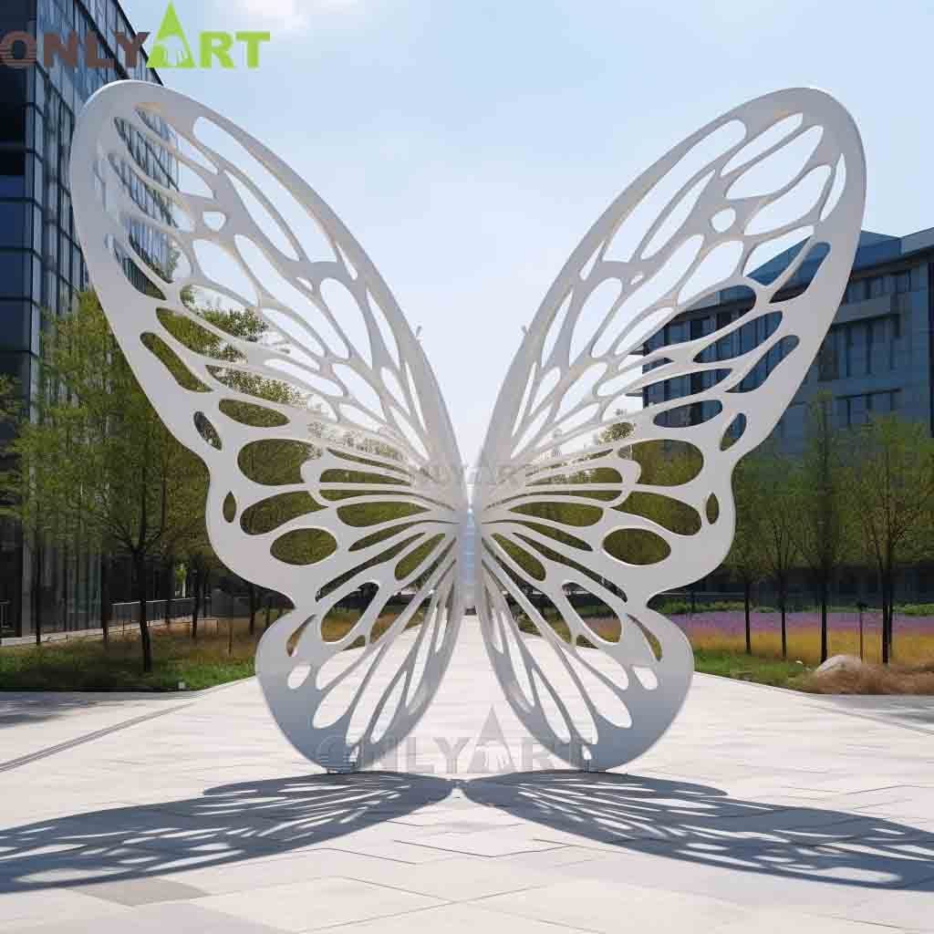 Large Butterfly Garden Sculpture Metal Outdoor - salestatue