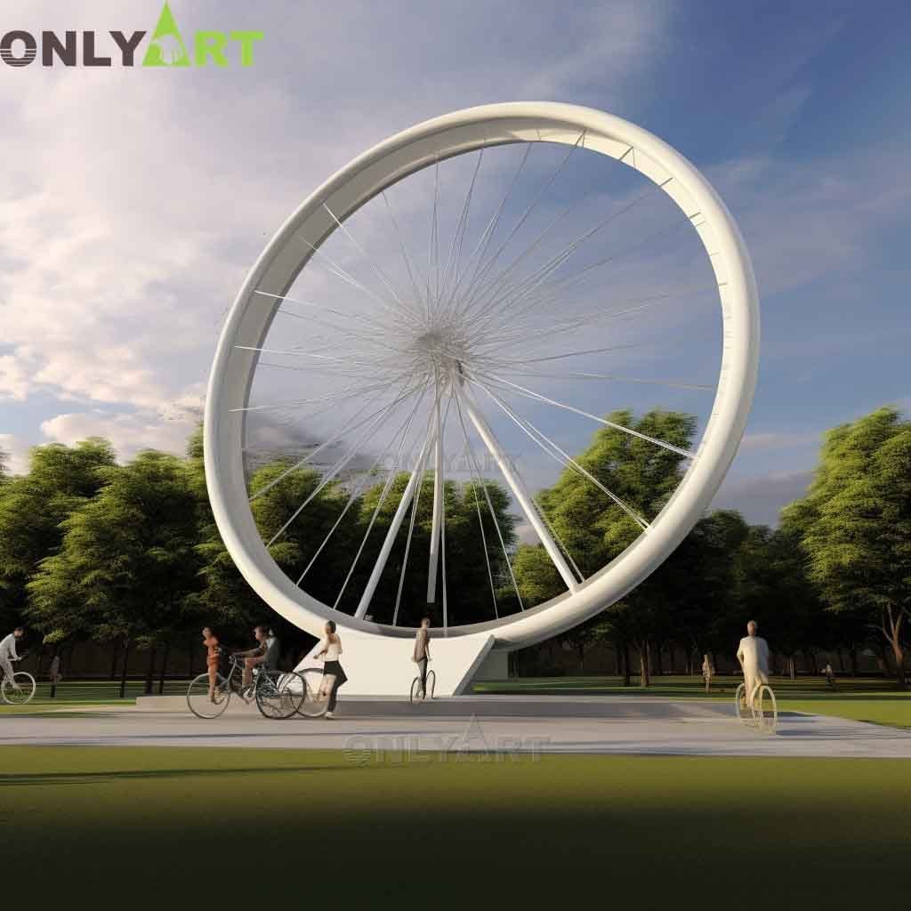 Custom City Design Abstract Art Ring Sculpture - salestatue