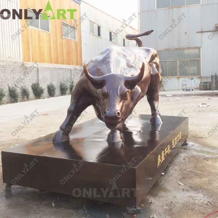 Bronze Wall Street Bull Statue Replica - salestatue
