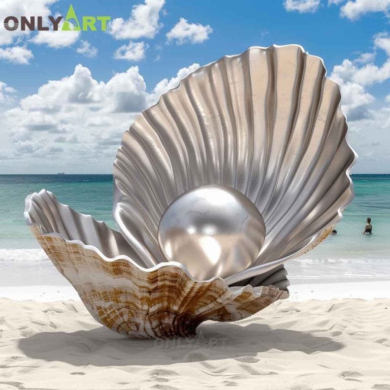 4m Metal Shell Pearl Statue For Sale - salestatue